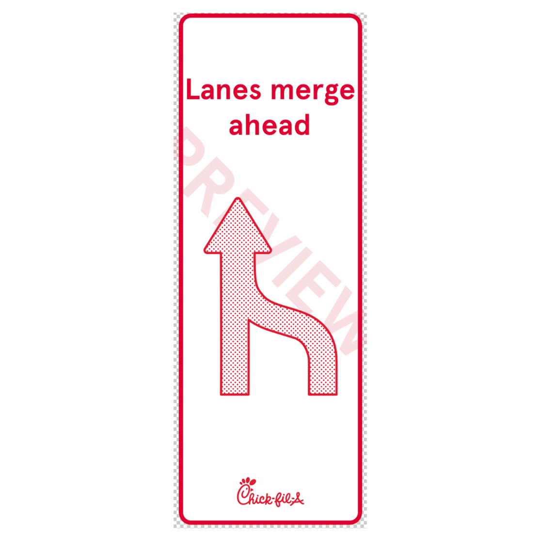 Lanes Merging Sign – J+L Creative Co. (Formerly Winning Hearts Supply Co.)