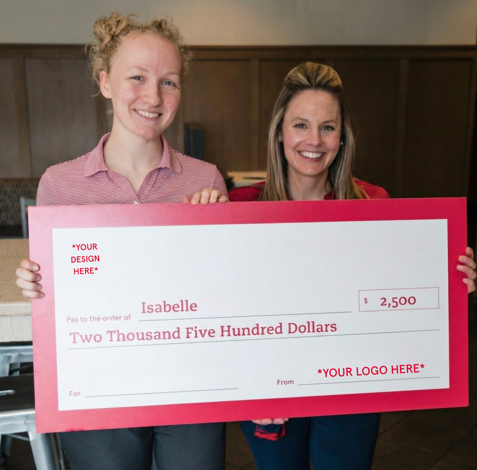 Big Check Presentation Board – J+L Creative Co.